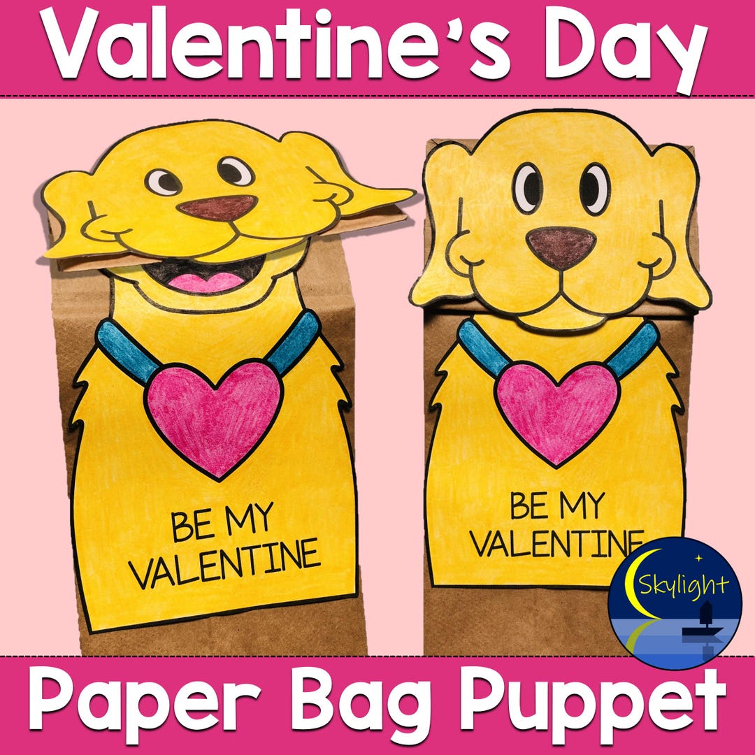 Valentine's Day Paper Bag Puppet | Fun February Craft for Kids | Home ...