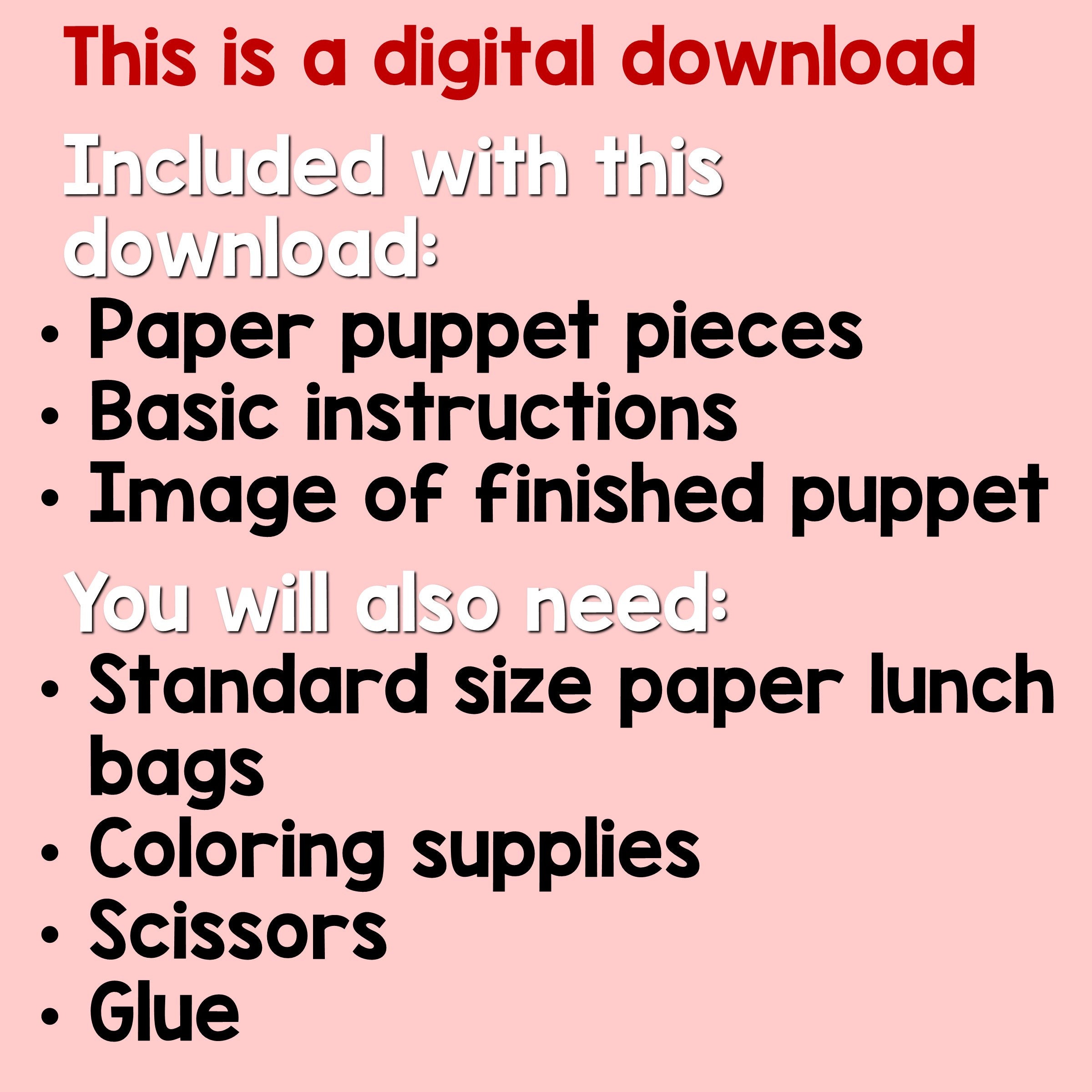 Valentine's Day Paper Bag Puppet Fun February Craft for Kids Home or ...