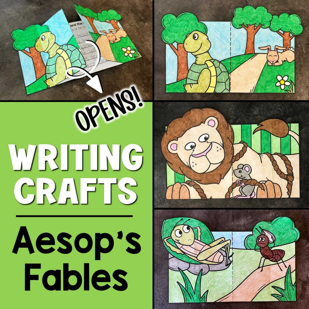 Aesop's Fables | Fun Moral of the Story Writing Crafts for Kids - Etsy