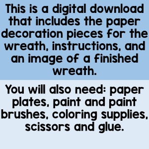 Summer Wreath Paper Plate Craft Activity for Kids - Etsy