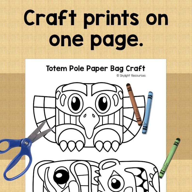 Native American Totem Pole Craft, Native American Heritage Month ...