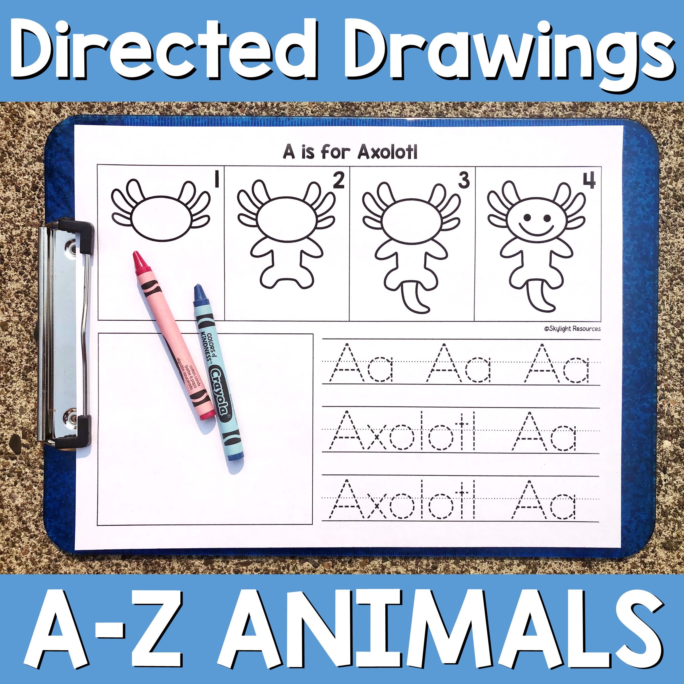 A to Z Animal Directed Drawings Alphabet Writing Fun for - Etsy