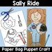 Women's History Month Paper Bag Puppet | Sally Ride Craft Activity - Etsy