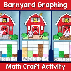 Barn and Animals Graphing | Fun Farm Math Craft Activity for Kids - Etsy