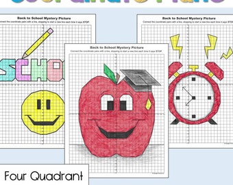 No Prep Beautiful Unicorn Coordinate Plane Math Mystery Graphing ...