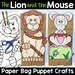 Aesop's Fables the Lion and the Mouse Paper Bag Puppets Fun Craft ...