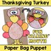 Thanksgiving Turkey Paper Bag Puppet Craft Activity for Kids - Etsy
