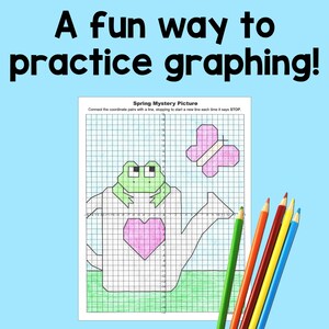 Spring Coordinate Plane Graphing Pictures Four Quadrant Math Activity ...