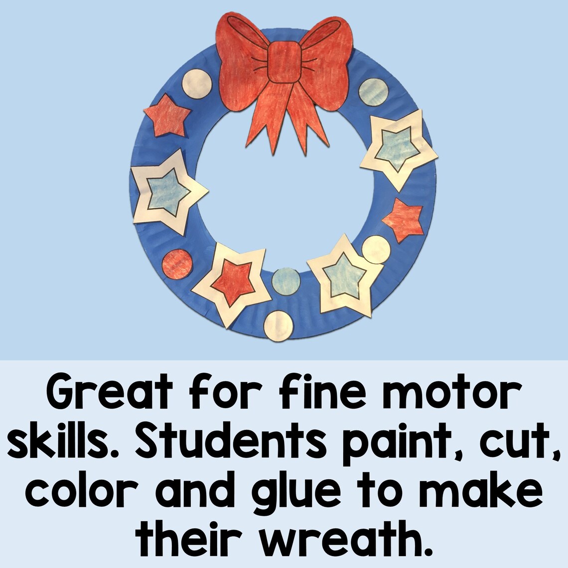 Patriotic Paper Plate Wreath Craft Activity for Presidents' Day ...