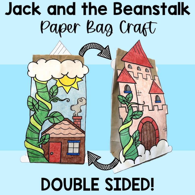 Jack and the Beanstalk Paper Bag Kids Craft Classroom Activity - Etsy