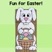 Easter Bunny Paper Bag Puppet Kids Craft Activity for School or Home ...