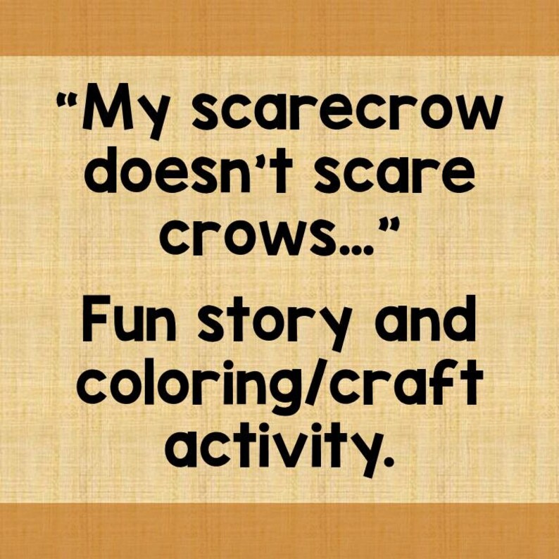 Meet My Scarecrow FALL Reading, Writing, Drawing and Craft Activity for ...
