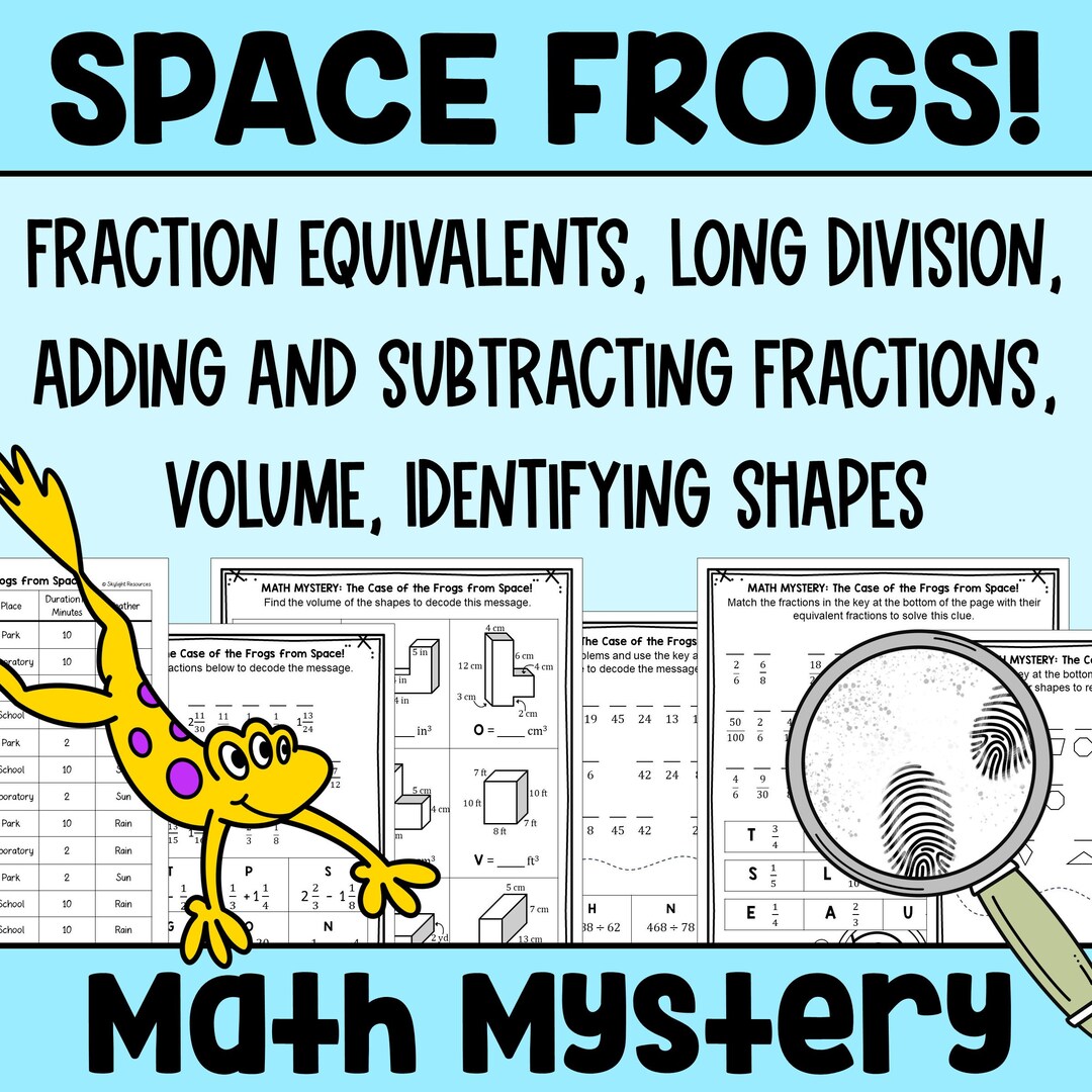 Math Mystery | Space Frogs | Fractions, Shapes, Division, Volume | Fun ...