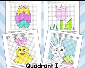 Mystery Pictures Coordinate Plane Graphing Practice for 5th Grade Math ...
