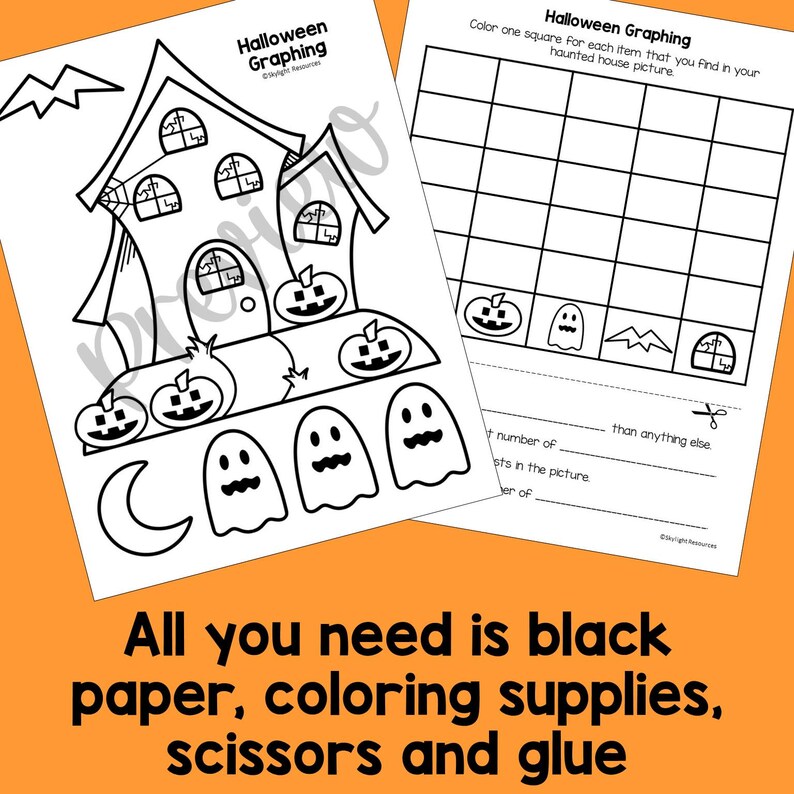 Halloween Graphing | Fun Math Craft Activity for Kids - Etsy