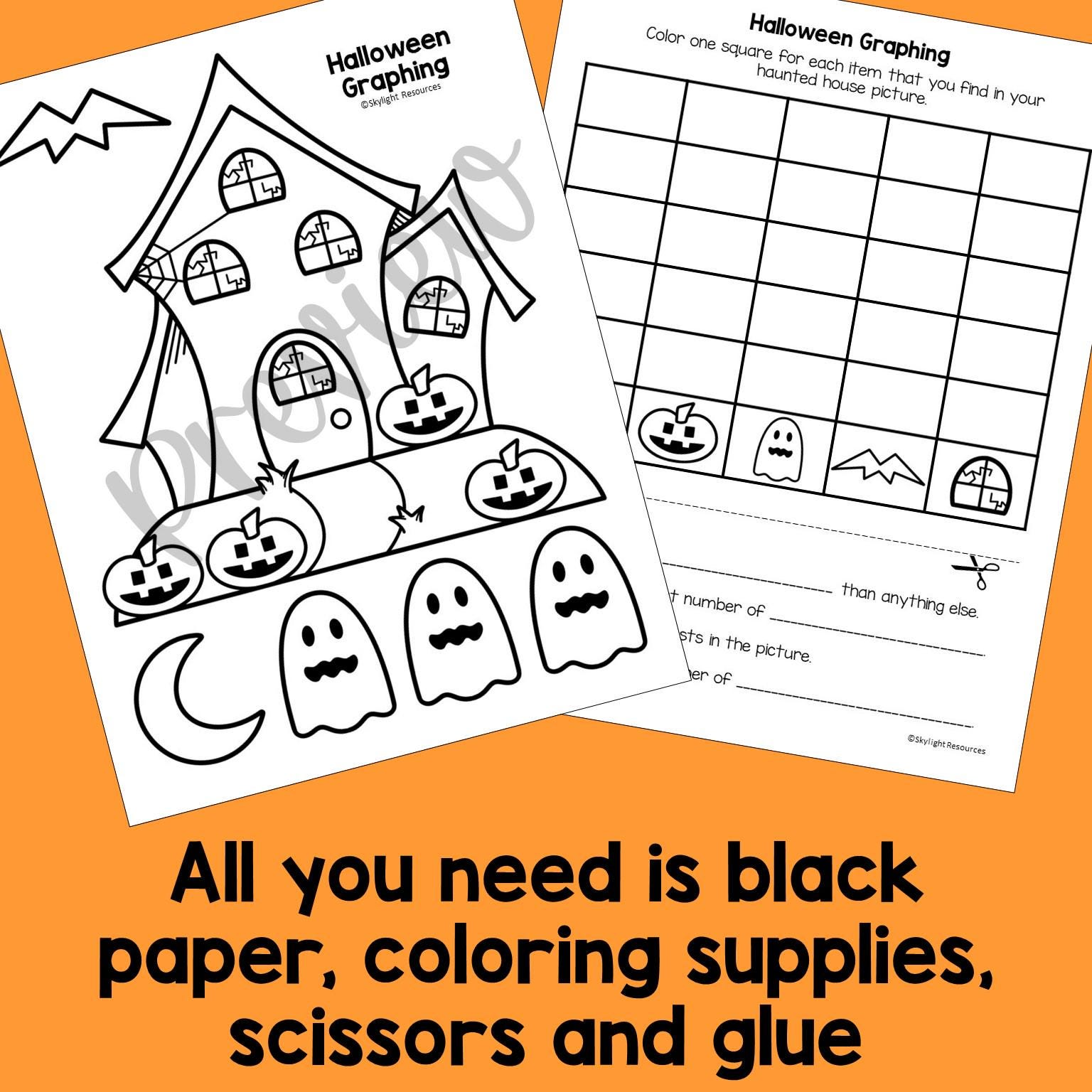 Halloween Graphing | Fun Math Craft Activity for Kids - Etsy