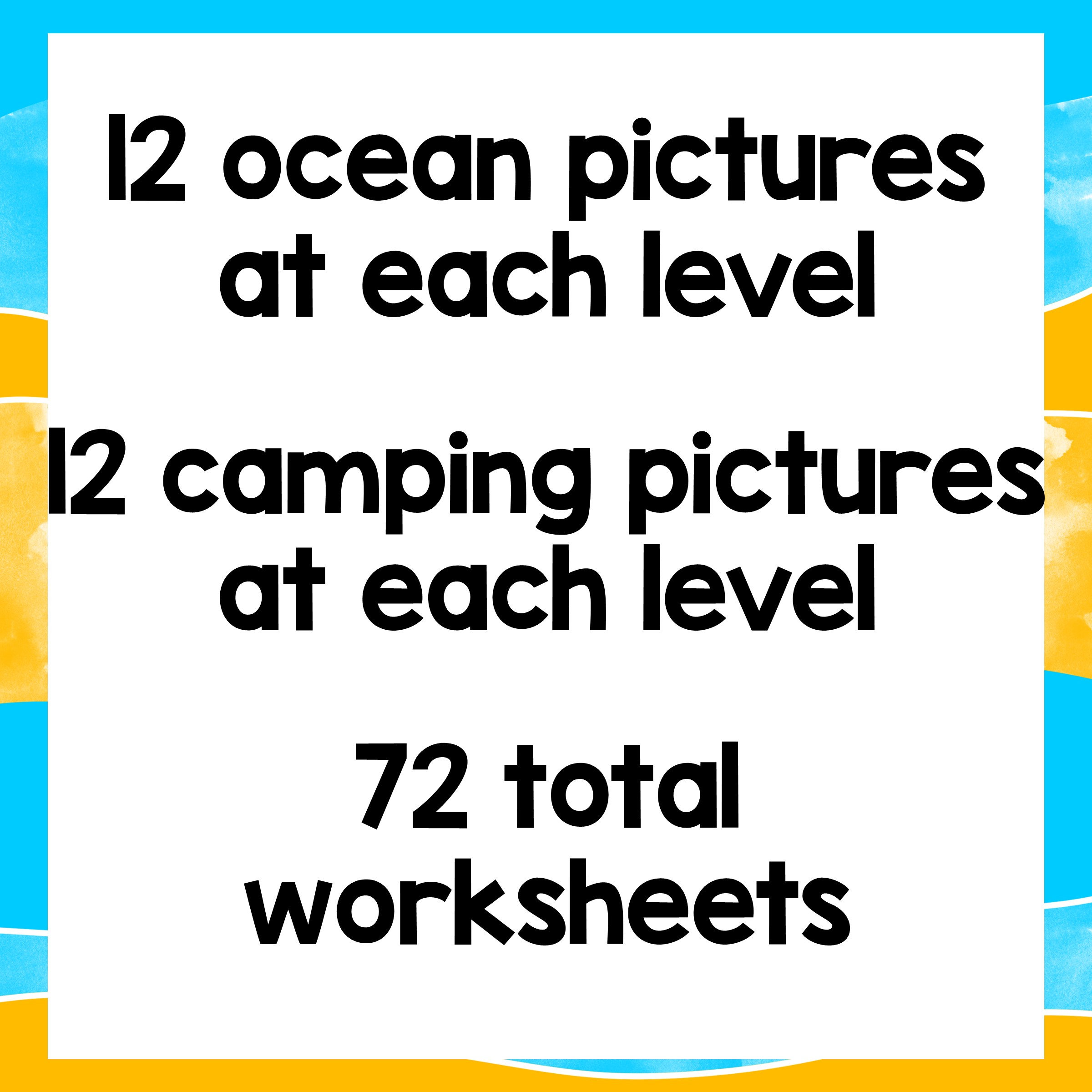 Math Roll and Color Summer Themed Number Recognition, Counting and ...