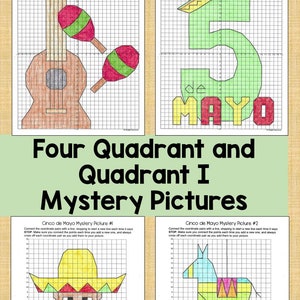 Cinco De Mayo Coordinate Plane Mystery Graphing Pictures - Etsy