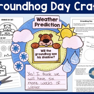 Groundhog Day Paper Plate Craft and Writing Activity Fun February ...