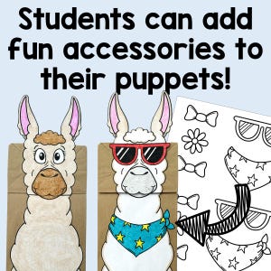 Fun Llama Paper Bag Puppet Craft Activity for Kids - Etsy