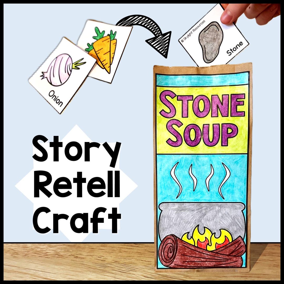 Stone Soup Paper Bag Craft Activity | Story Retell Fun for Kids - Etsy