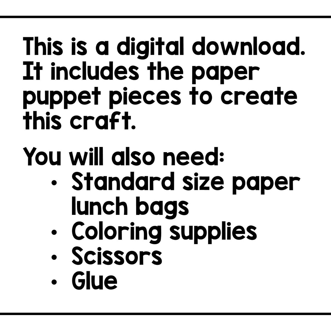 Back to School All About Me Paper Bag Puppet Kids Craft Activity - Etsy