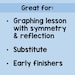 Coordinate Plane Symmetry and Reflection Mystery Picture Math Graphing ...