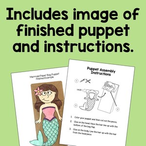 Paper Bag Puppet Craft | Mermaid Summer Ocean Theme | Fun Activity for ...