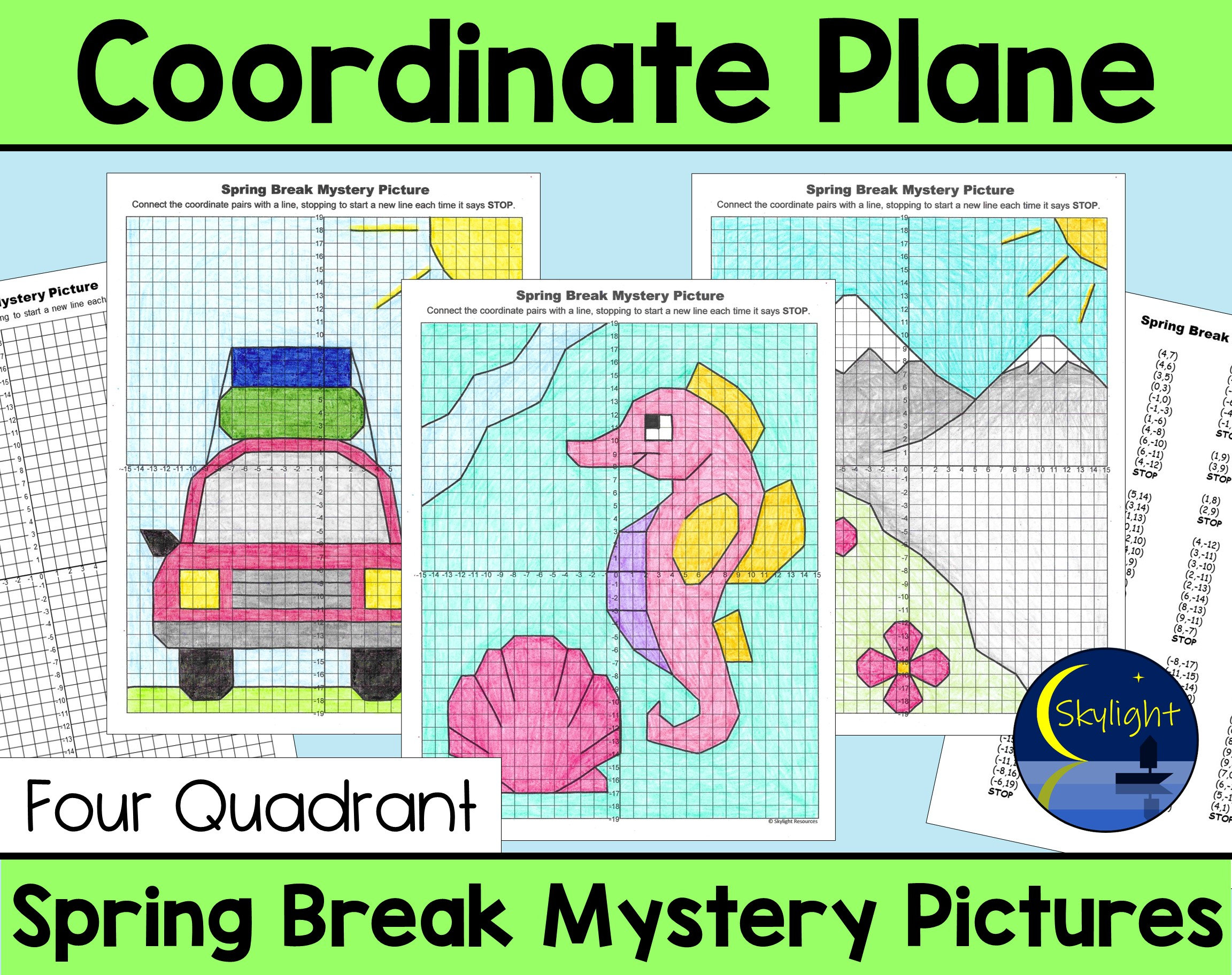 Math Mystery Graph Worksheets