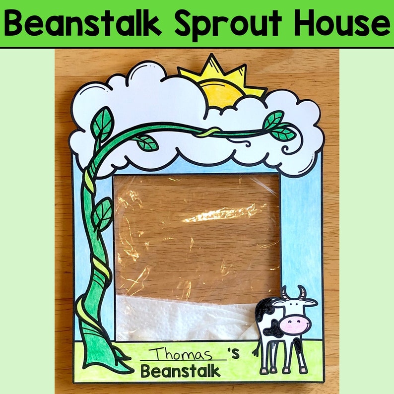 Jack and the Beanstalk Bean Growing Sprout House and Journal Activities ...