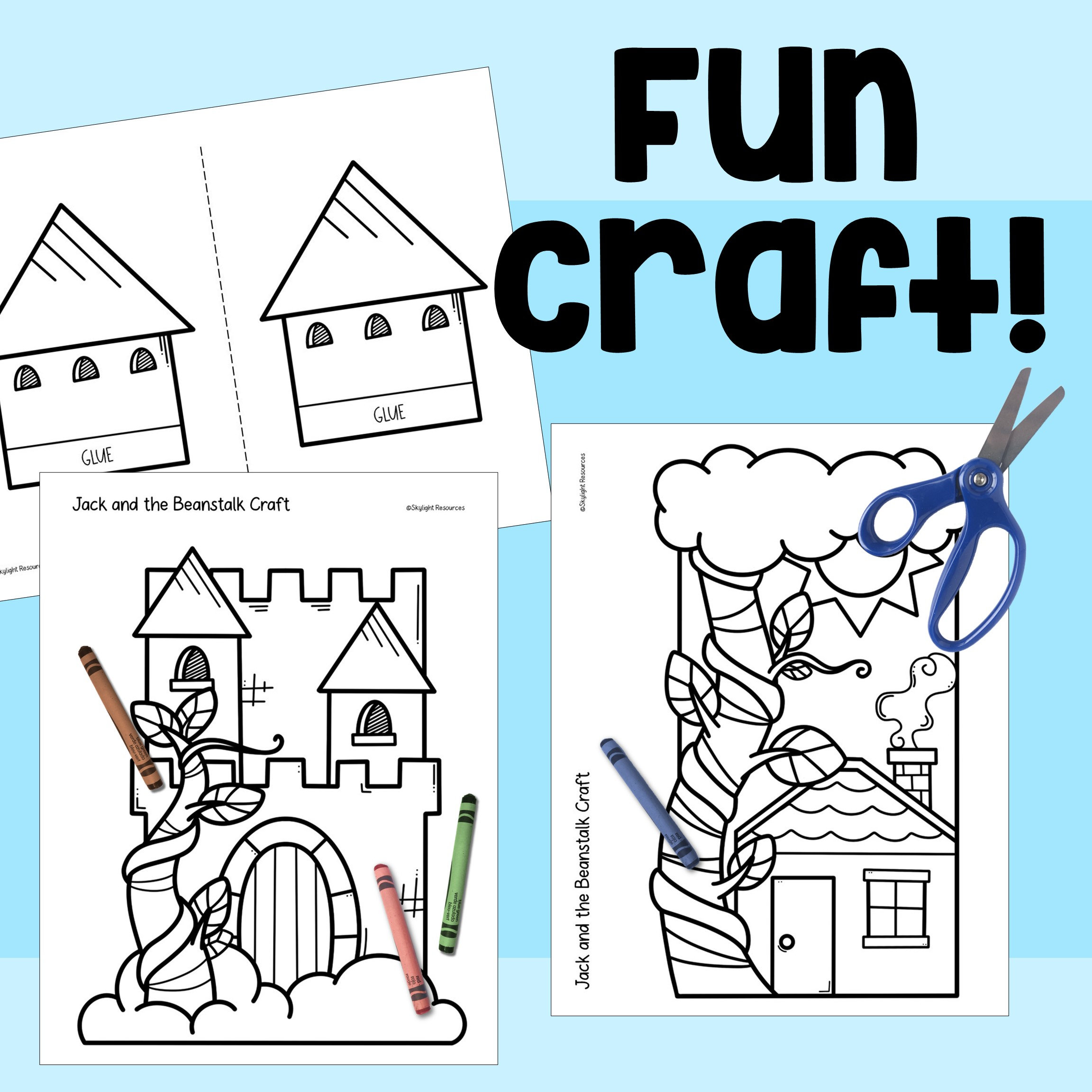 Jack and the Beanstalk Paper Bag Kids Craft Classroom Activity - Etsy