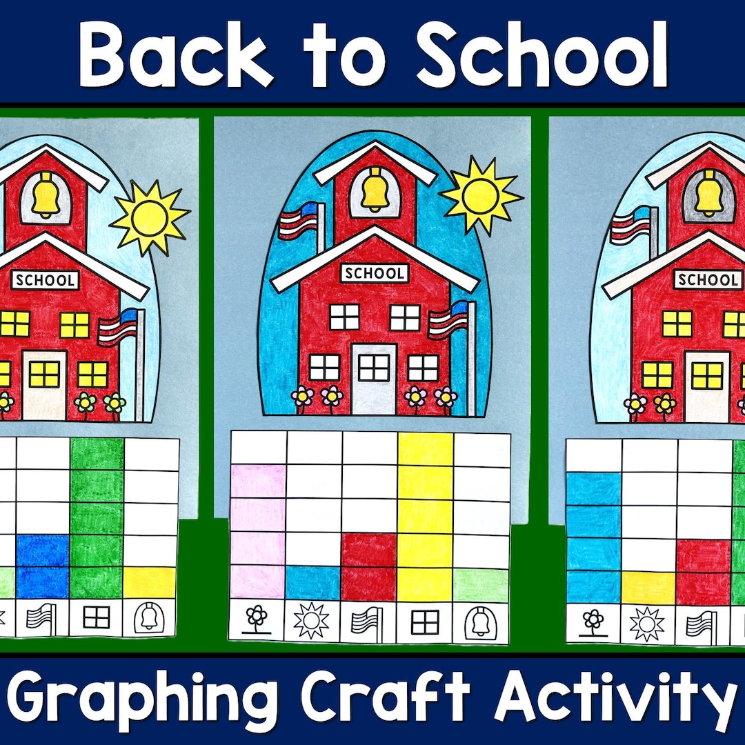 Back to School Graphing Fun Math Craft Activity for Kids - Etsy