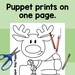 Santa's Reindeer Christmas Paper Bag Puppet Craft Activity for Kids - Etsy