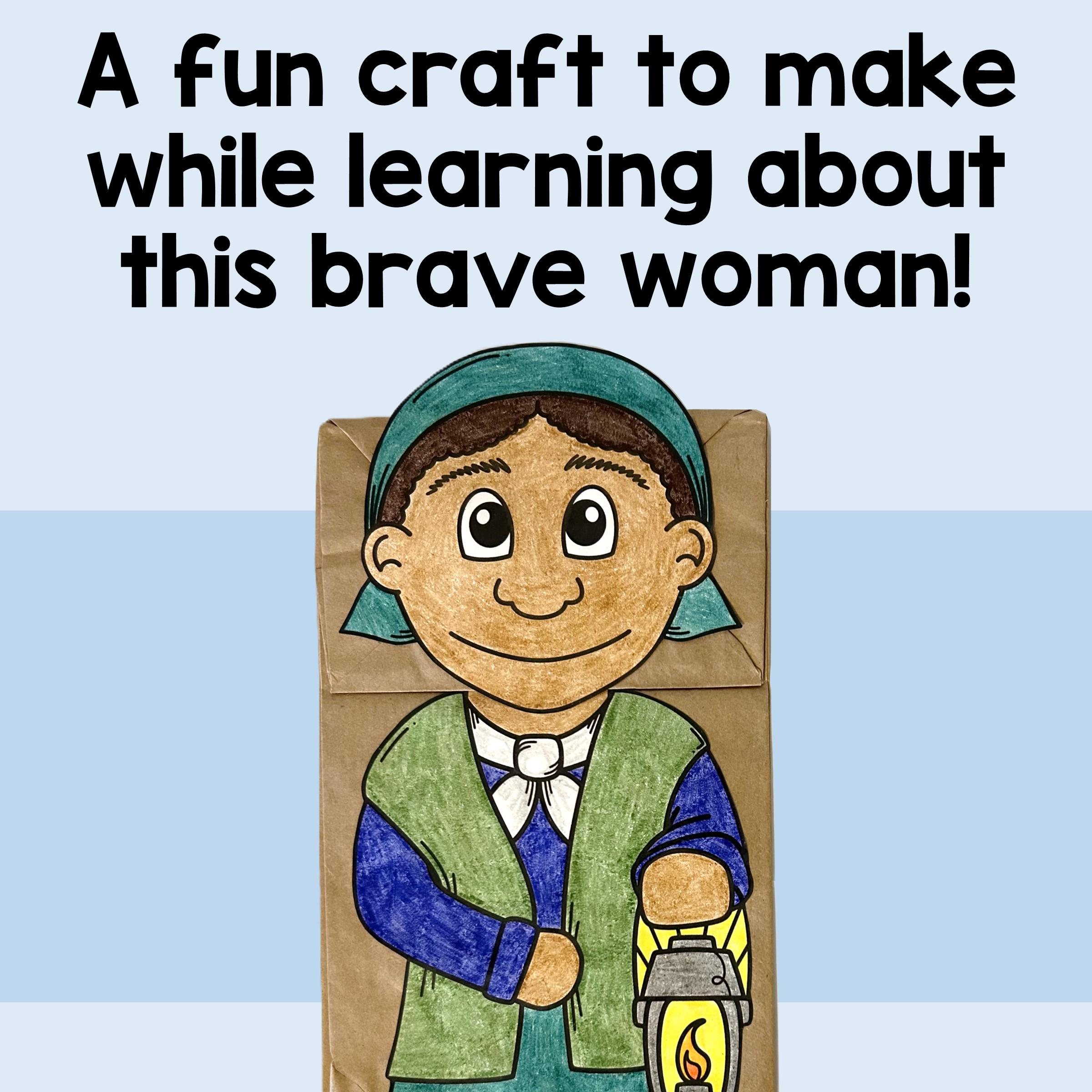 Harriet Tubman Paper Bag Puppet Craft: Black History Month or Women's ...