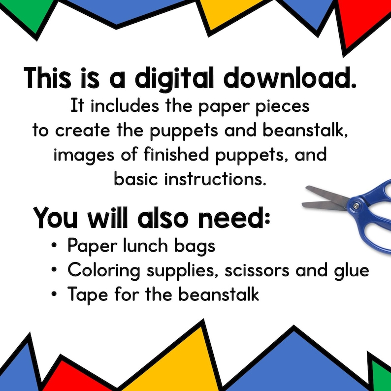 Jack and the Beanstalk Paper Bag Puppets, Story Retell Craft Activity ...