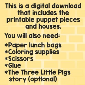 The Three Little Pigs | Paper Bag Puppets | Story Retell Craft ...