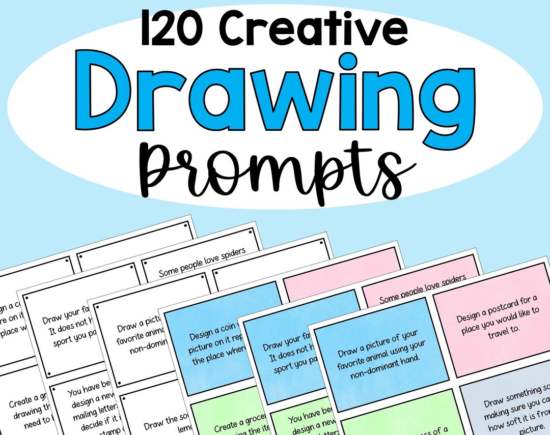 Drawing Prompts for Middle and High School Art Class - Etsy
