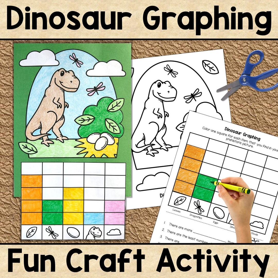 Dinosaur Graphing | Fun Classroom Math Craft Activity - Etsy