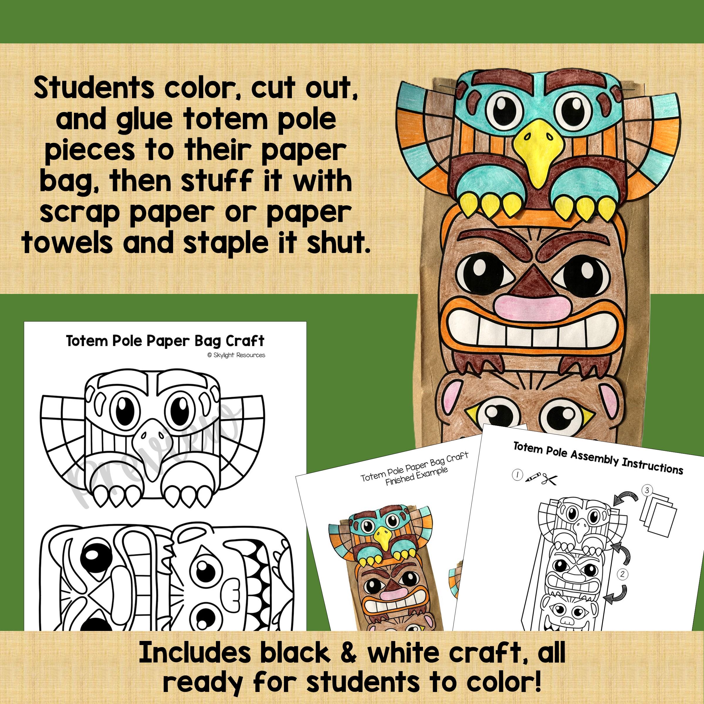 Native American Totem Pole Craft, Native American Heritage Month ...