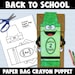 Back to School Paper Bag Puppet | Fun Crayon Kids Craft Activity - Etsy