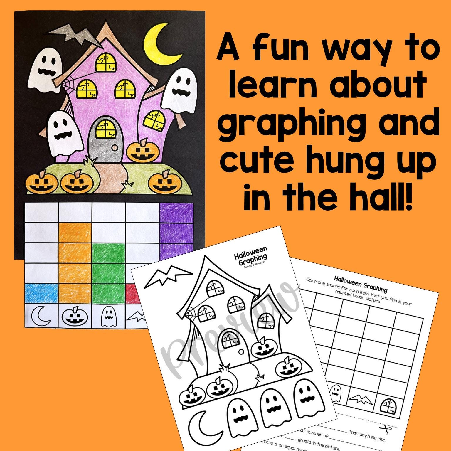 Halloween Graphing | Fun Math Craft Activity for Kids - Etsy