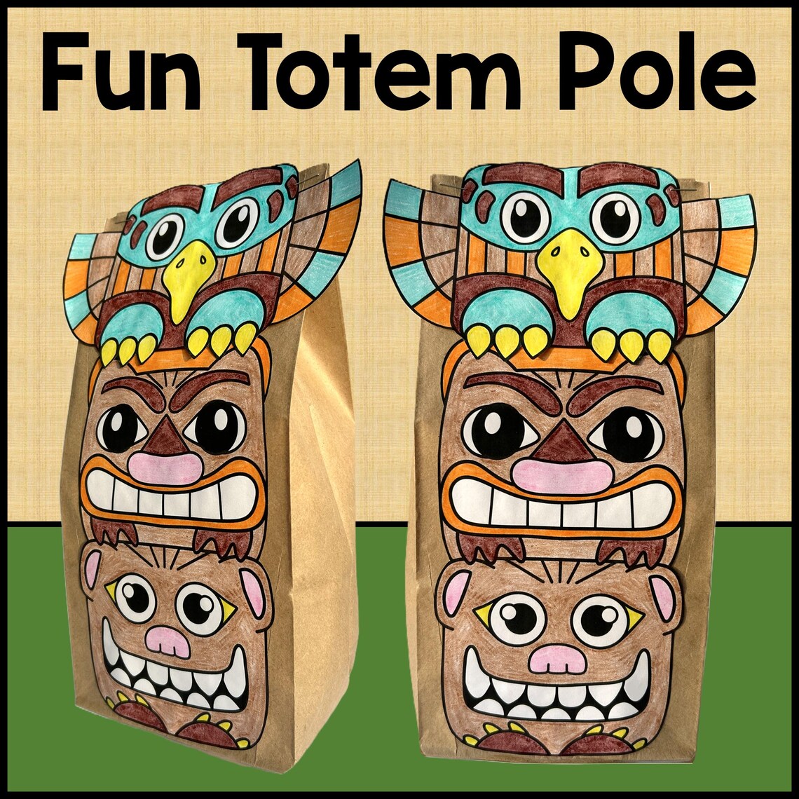 Native American Totem Pole Craft, Native American Heritage Month ...