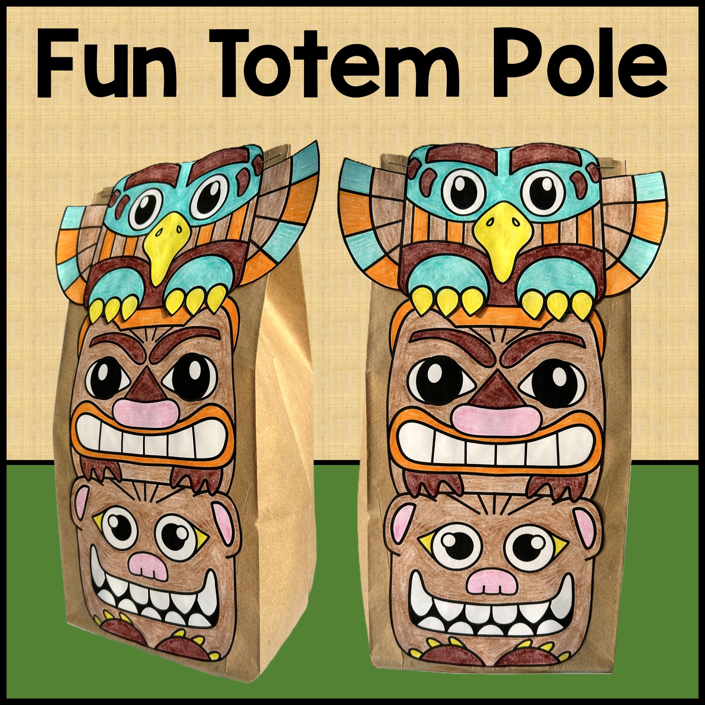 Native American Totem Pole Craft, Native American Heritage Month ...