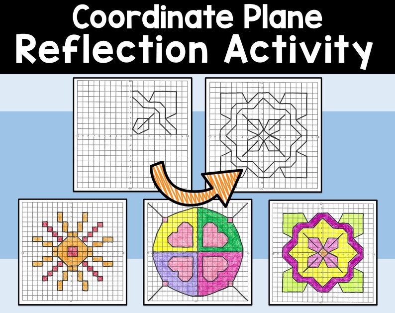 Coordinate Plane Symmetry and Reflection Mystery Picture Math Graphing ...