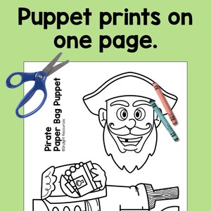 Paper Bag Puppet | Fun Pirate Craft Activity for Kids | for Classroom ...