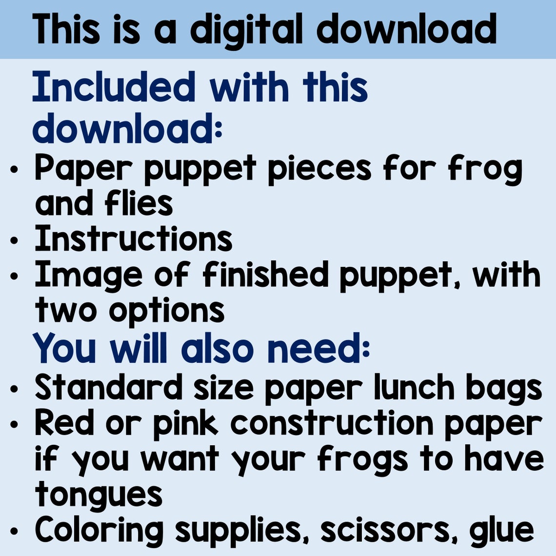 Hungry Frog Paper Bag Puppet Fun Spring Kids Activity for Classroom or ...