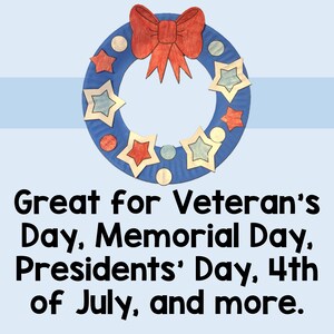 Patriotic Paper Plate Wreath Craft Activity for Presidents' Day ...
