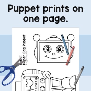 Robot Paper Bag Puppet Fun Craft Activity for Kids - Etsy Canada
