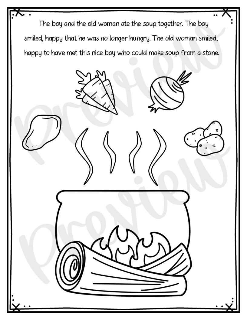 Stone Soup Story Retell Craft Activity, Paper Bag Puppets, Reading ...
