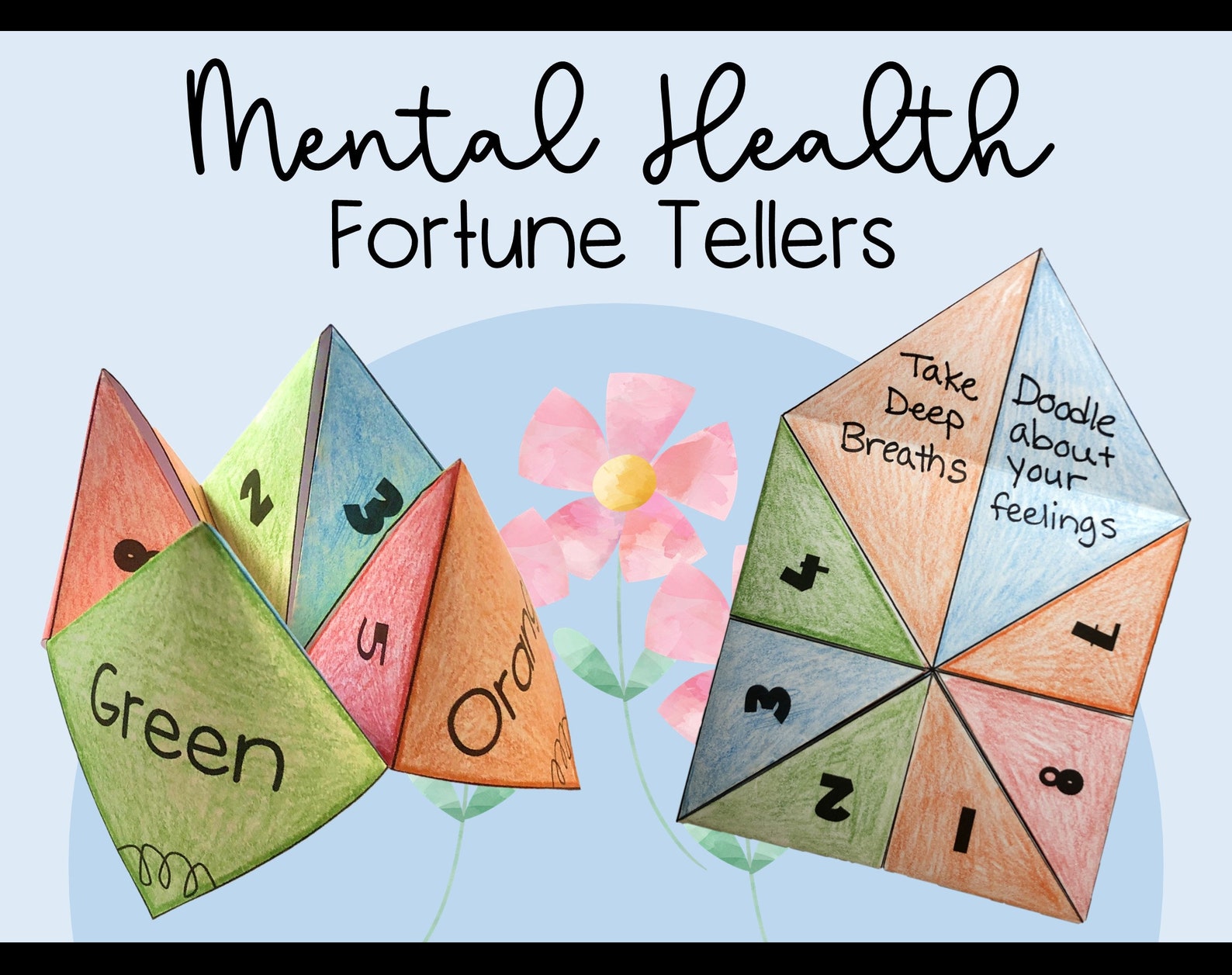 Mental Health Fortune Tellers Social Emotional Learning Activity | SEL ...